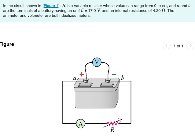 [Solved]: In the circuit shown in ( quad, R ) is a vari