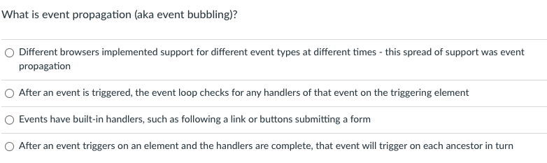 Solved What is event propagation (aka event bubbling)? | Chegg.com