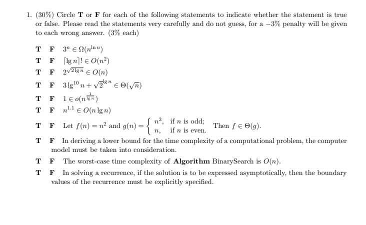 Solved (10%) Prove or disprove: Let f:N→R+∪{0}. Then | Chegg.com Solved (10%) Prove or disprove: Let f:N→R+∪{0}. Then | Chegg.com