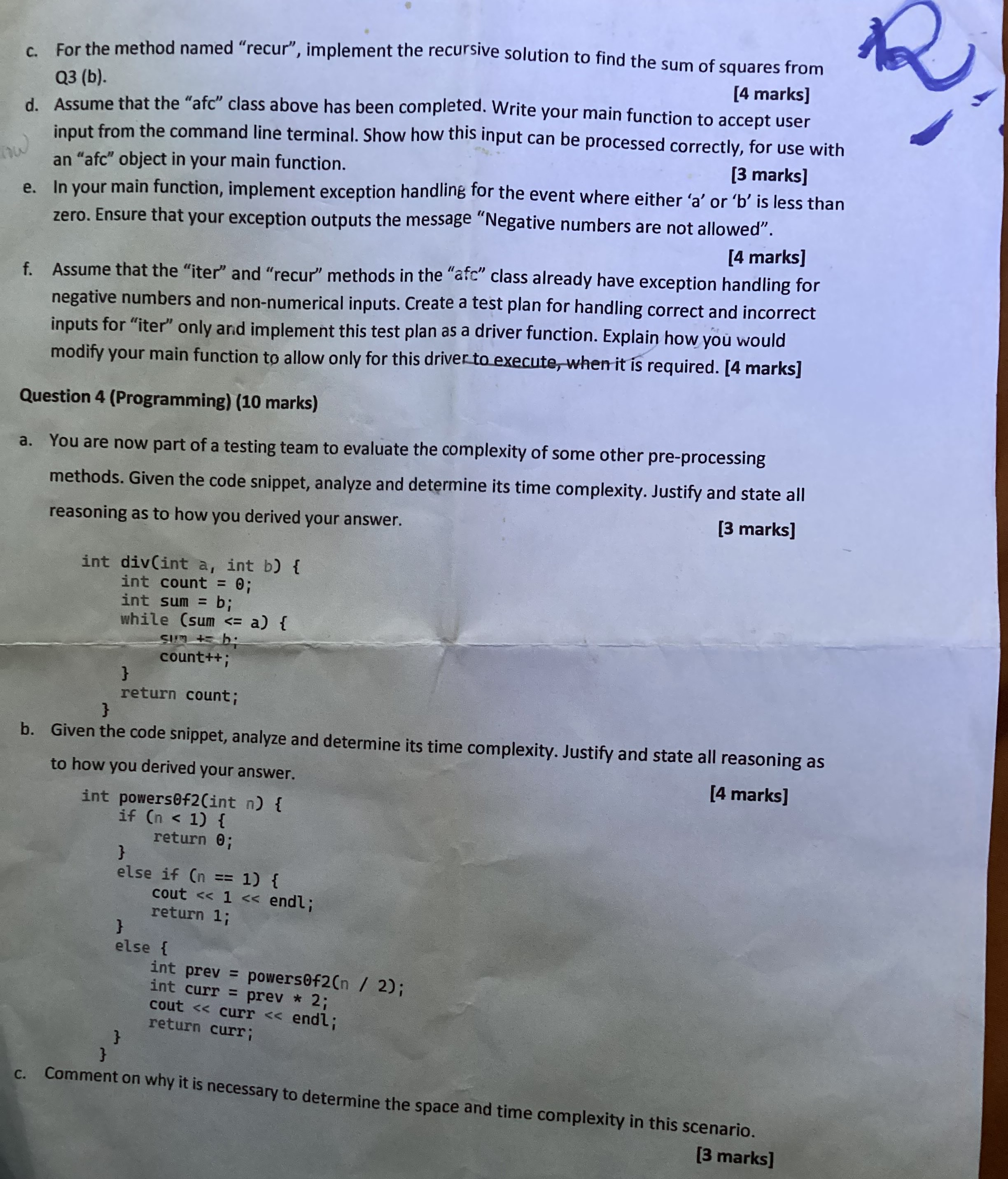 Solved Question 3 (Programming) (20 marks) Your team's | Chegg.com