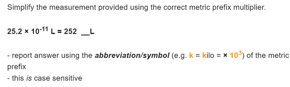 Solved Simplify the measurement provided using the correct | Chegg.com