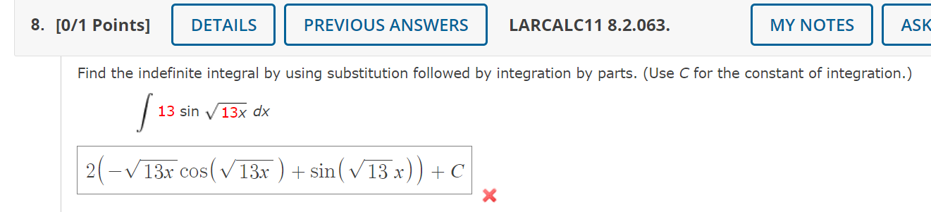Solved 3. [0/1 Points] DETAILS PREVIOUS ANSWERS LARCALC11 | Chegg.com