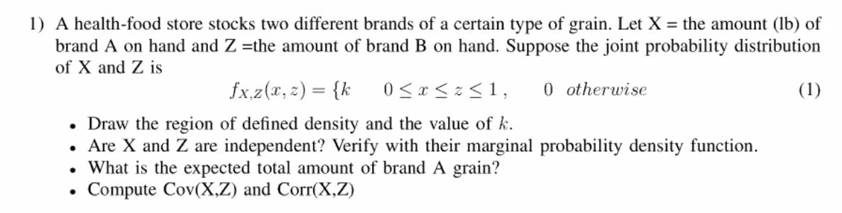 Solved A health-food store stocks two different brands of a | Chegg.com