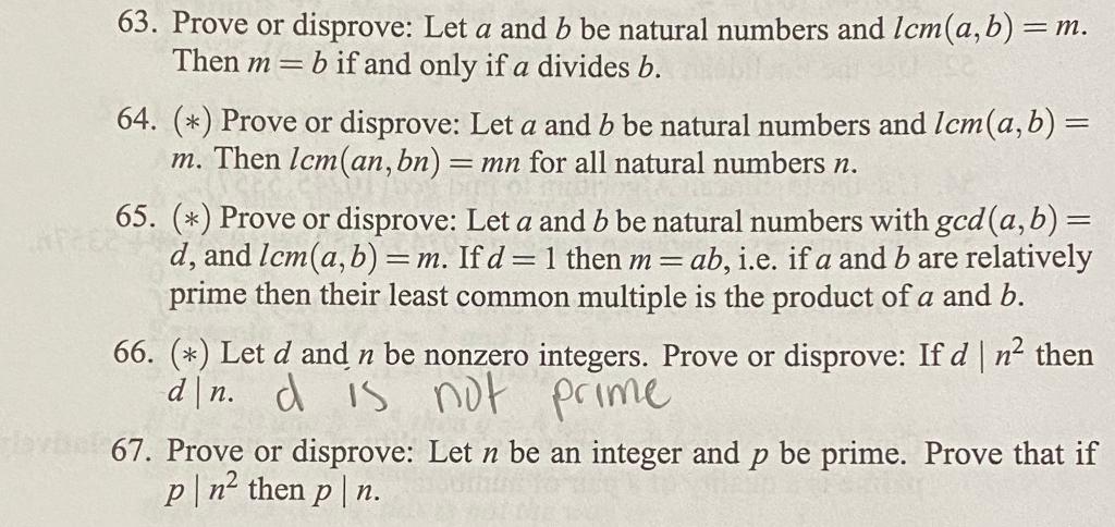 Solved 62. (*) Prove or disprove: Let a,b and c be integers | Chegg.com