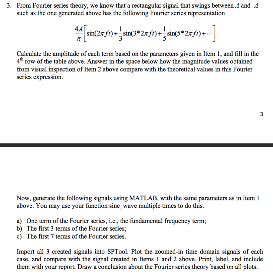 B. Periodic Signals and Their Spectra Using SPTool in | Chegg.com