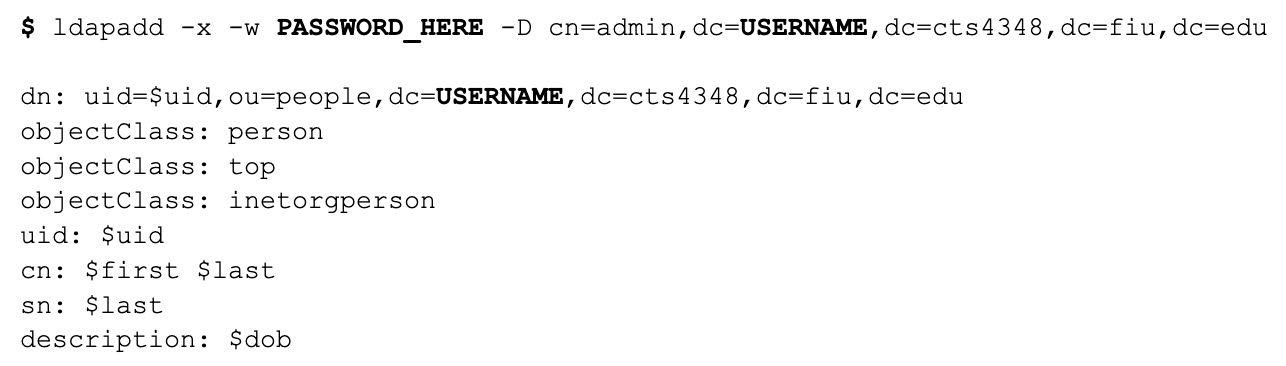 How do I add multiple ldap entries from a CSV file? | Chegg.com