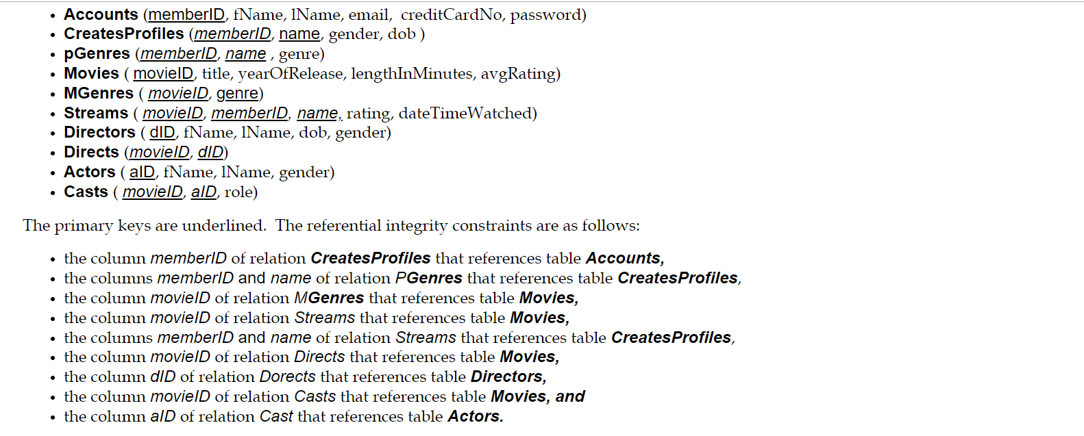 Solved - Accounts (memberlD, fName, lName, email, | Chegg.com
