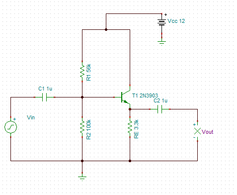 Solved For the emitter follower amplifier given below, | Chegg.com