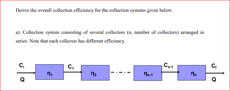 Solved Derive the overall collection efficiency for the | Chegg.com