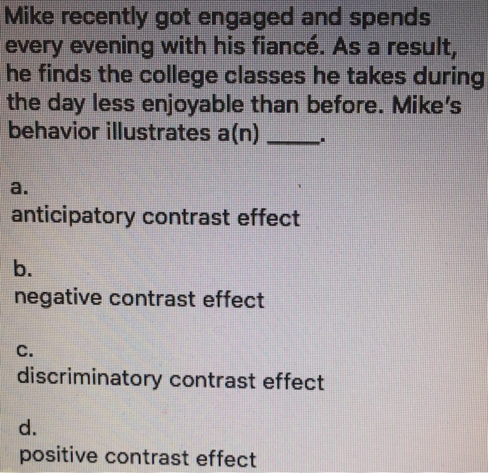 Solved Mike recently got engaged and spends every evening | Chegg.com