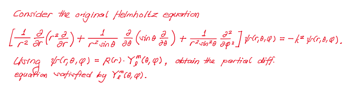 Solved Consider the original Helmholtz equation | Chegg.com