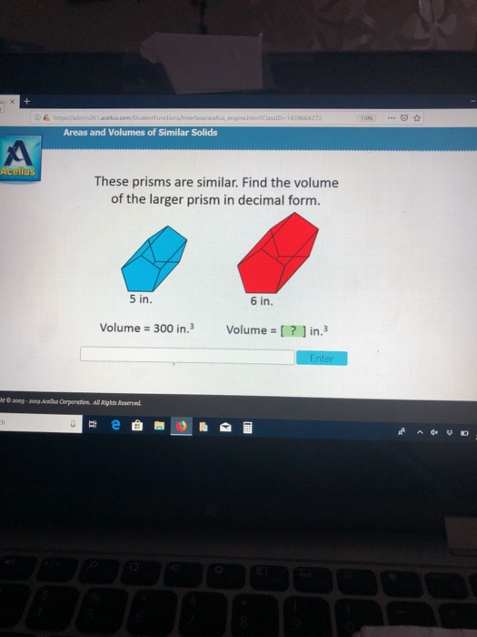 Solved Areas and Volumes of Similar Solids These prisms are | Chegg.com
