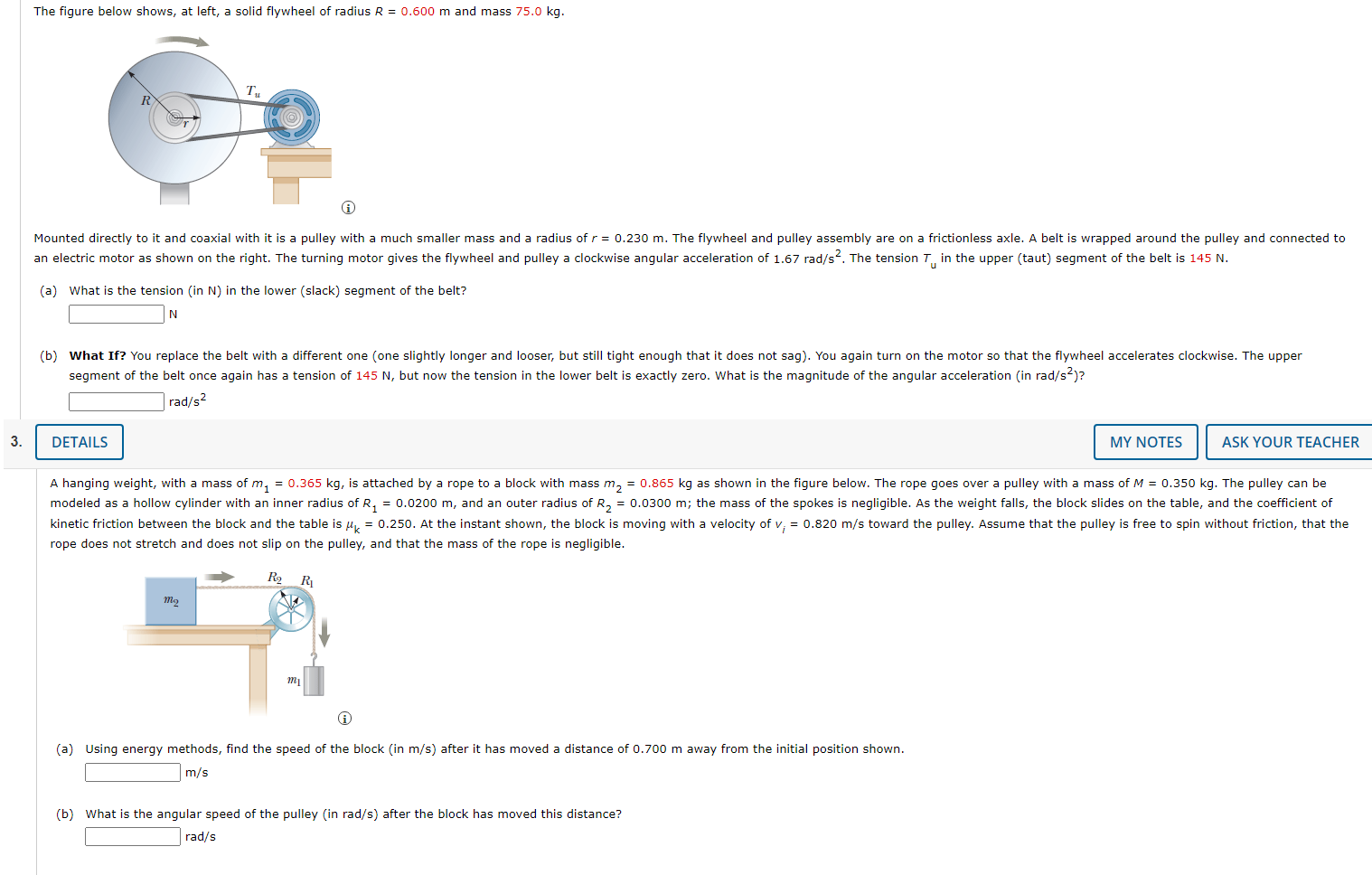 Solved The figure below shows, at left, a solid flywheel of | Chegg.com