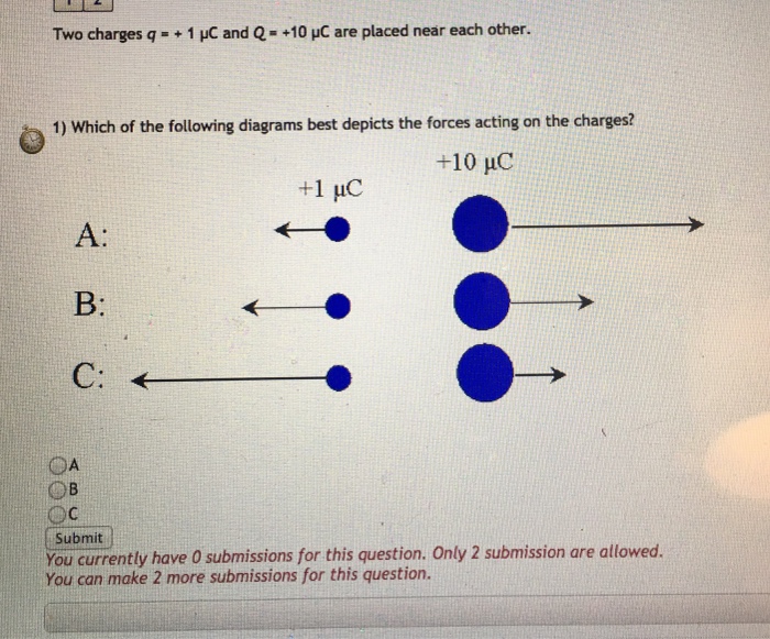 Solved Two charges q = + 1 mu C and Q = + 10 mu C are placed | Chegg.com