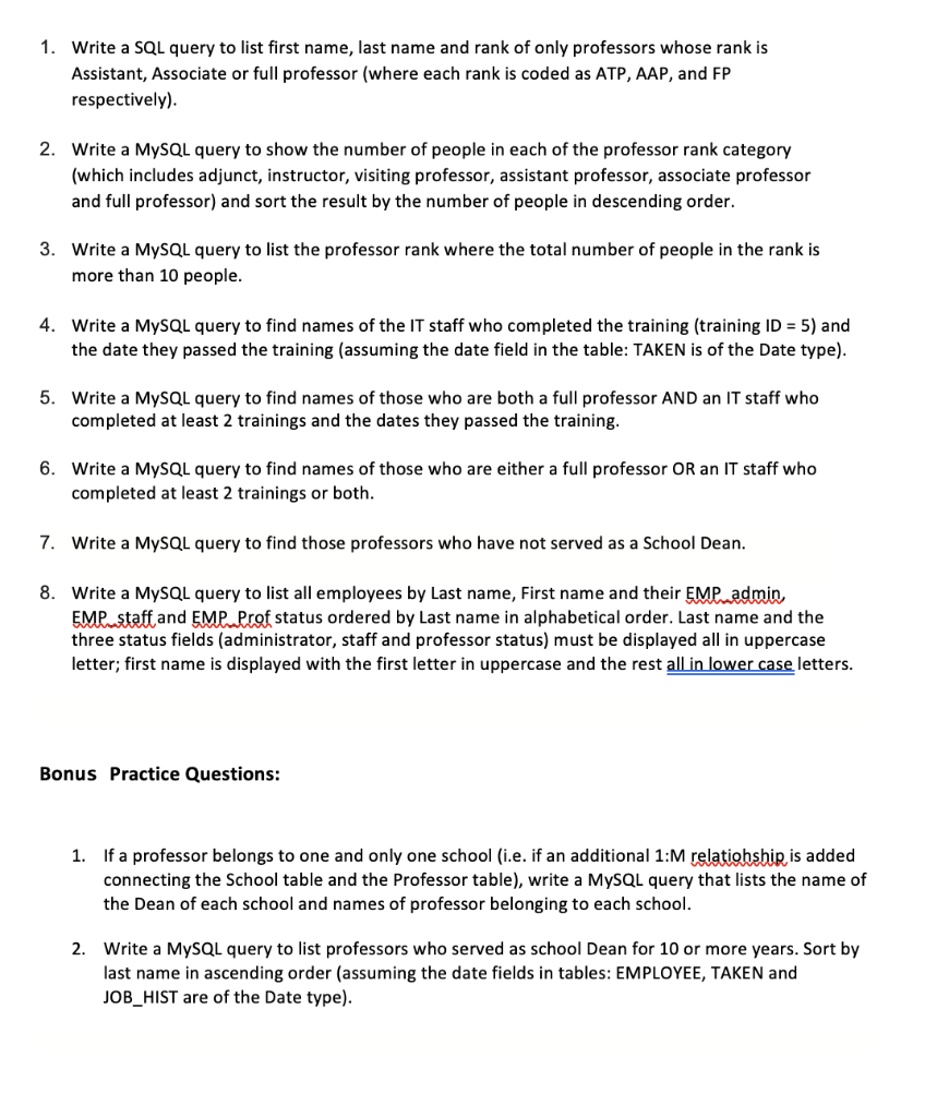 Solved Where Employee and Professor table part is extended | Chegg.com
