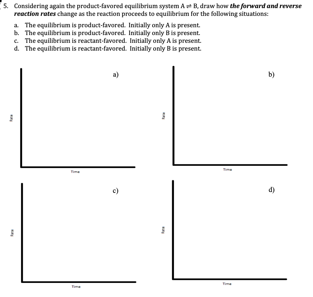 5. Considering again the product-favored equilibrium | Chegg.com