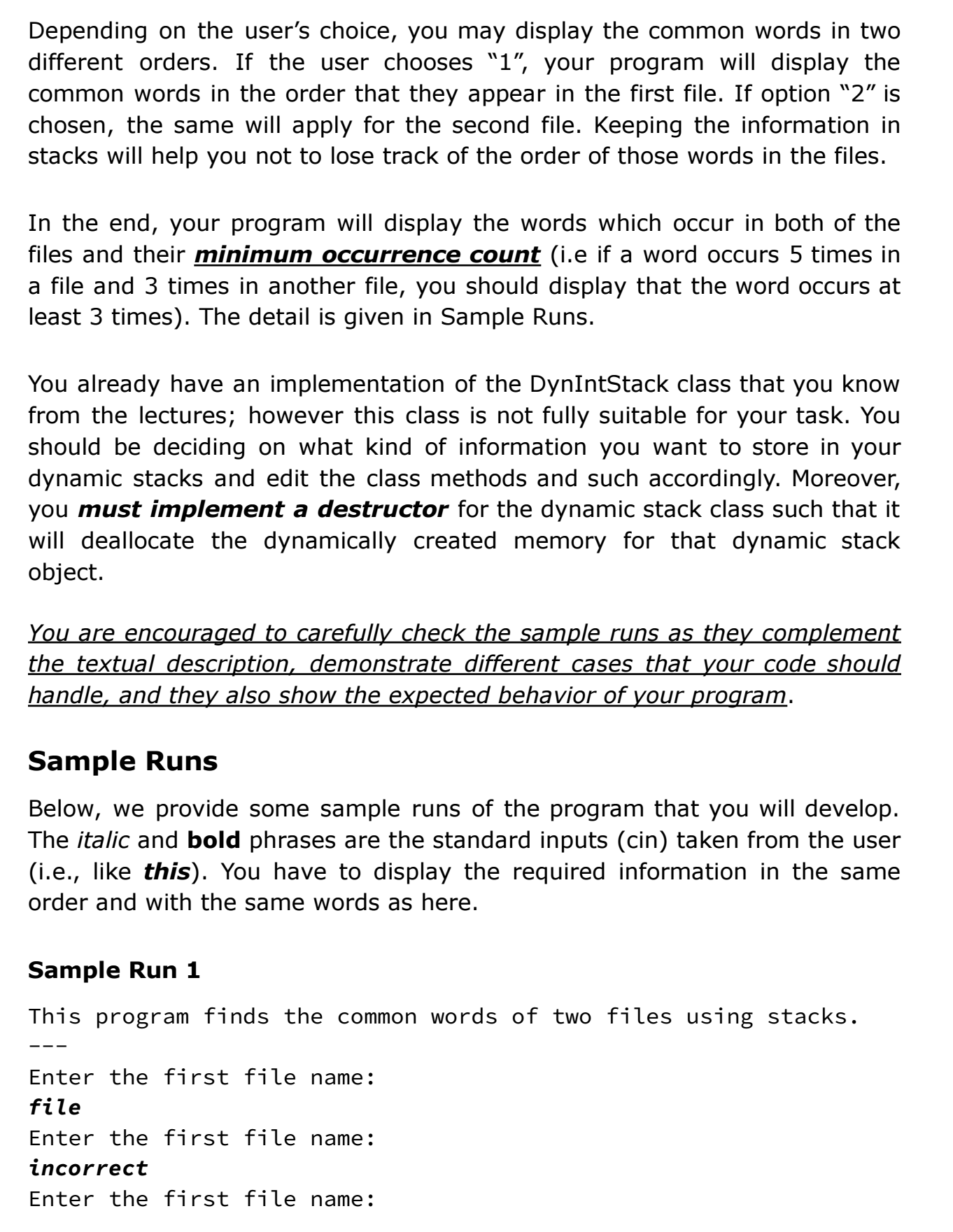 Solved The aim of this THE is to practice on stack | Chegg.com