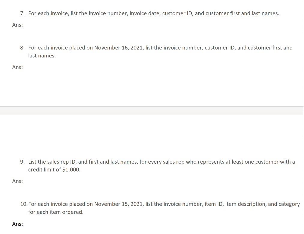 Solved Table Name: Customer CUST_ID FIRST_NAME LAST_NAME | Chegg.com