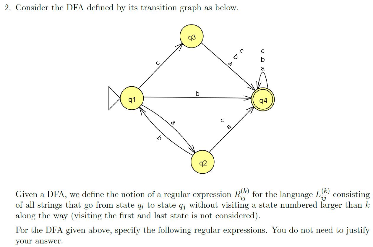 Solved 2. Consider the DFA defined by its transition graph | Chegg.com
