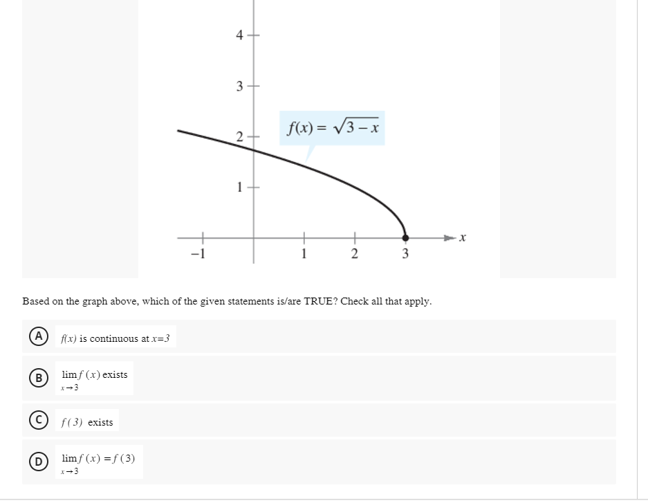 Solved Based on the graph above, which of the given | Chegg.com