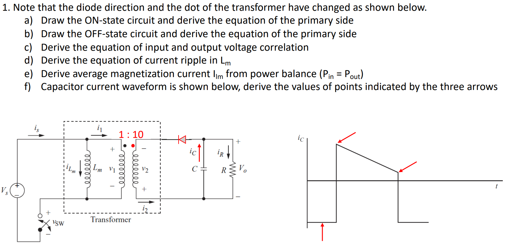Solved 1. Note that the diode direction and the dot of the | Chegg.com
