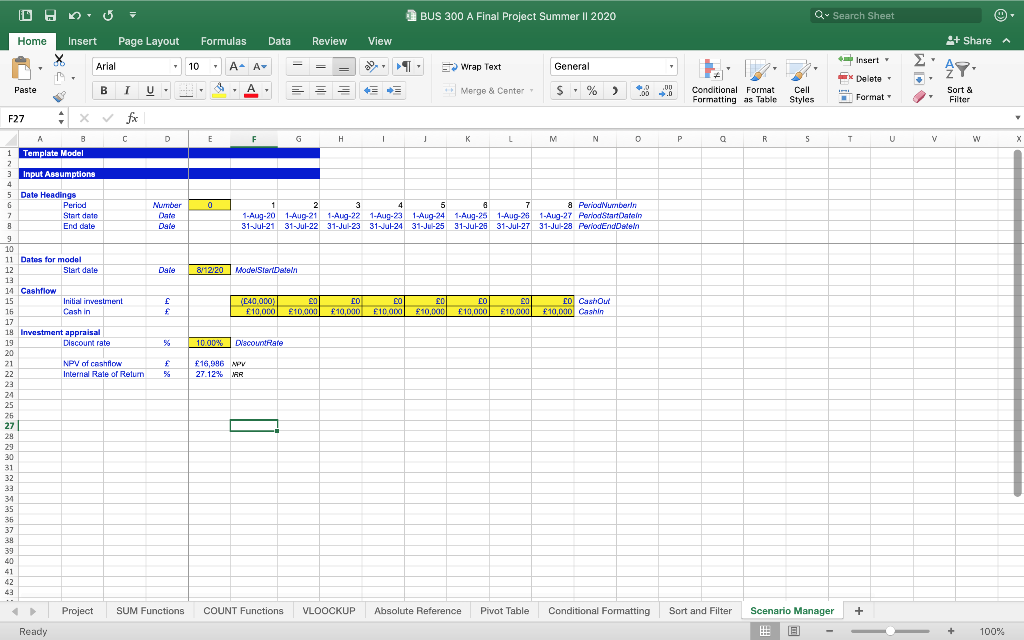 business computing - excel sheet and excel formulas. | Chegg.com