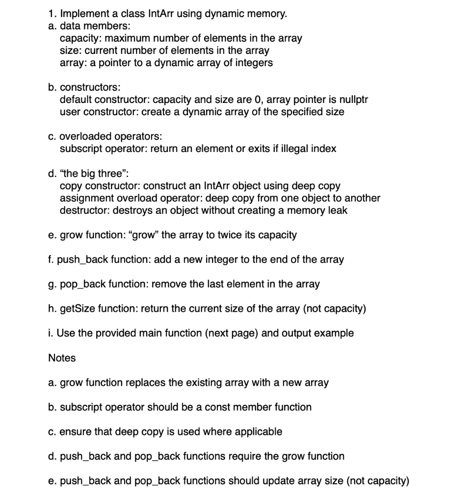 Solved Use following main function to test your program. int | Chegg.com