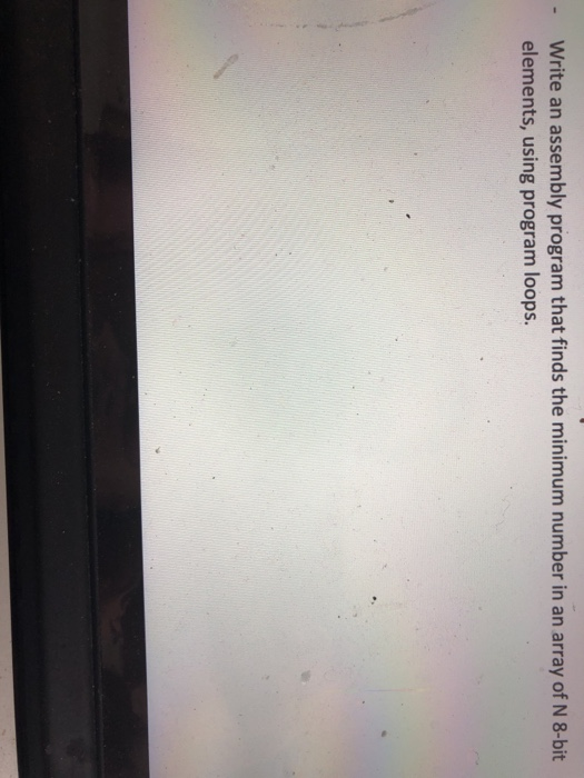 Solved Write an assembly program that finds the minimum | Chegg.com