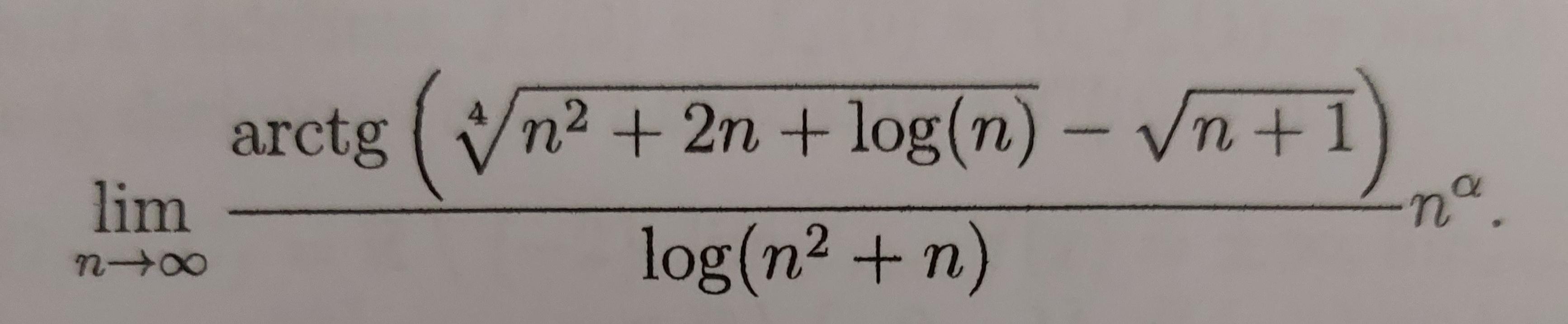 Solved - +1) Int] arctg (Vm2 + 2n + log(n) + log(n2 + n) lim | Chegg.com