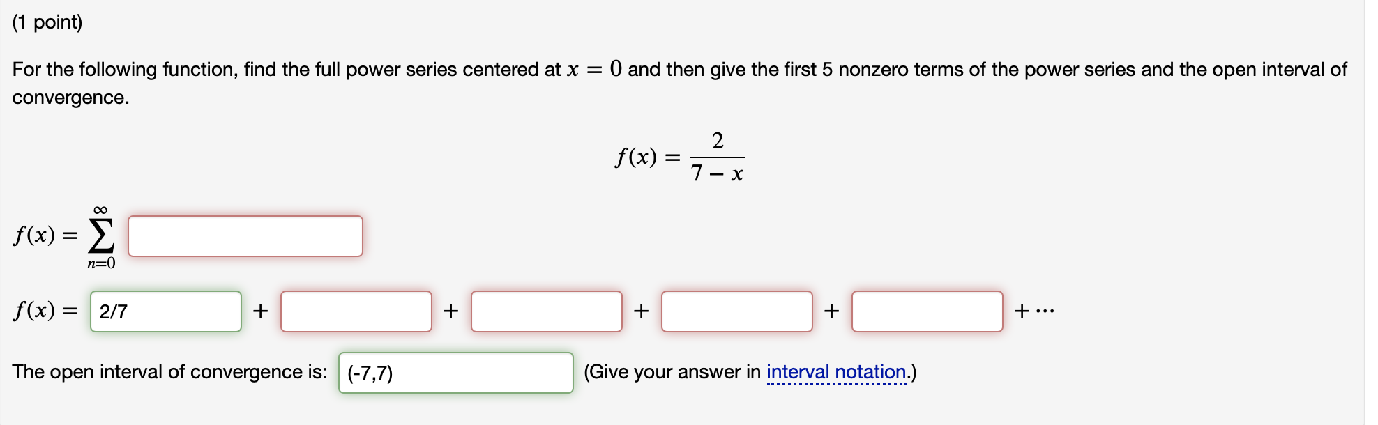 Solved For the following function, find the full power | Chegg.com