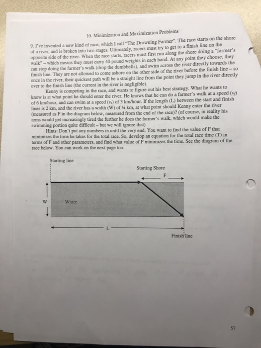Solved 10 Minimization And Maximization Problems 9 I Ve