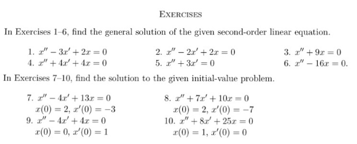 Solved EXERCISES In Exercises 1-6, find the general solution | Chegg.com