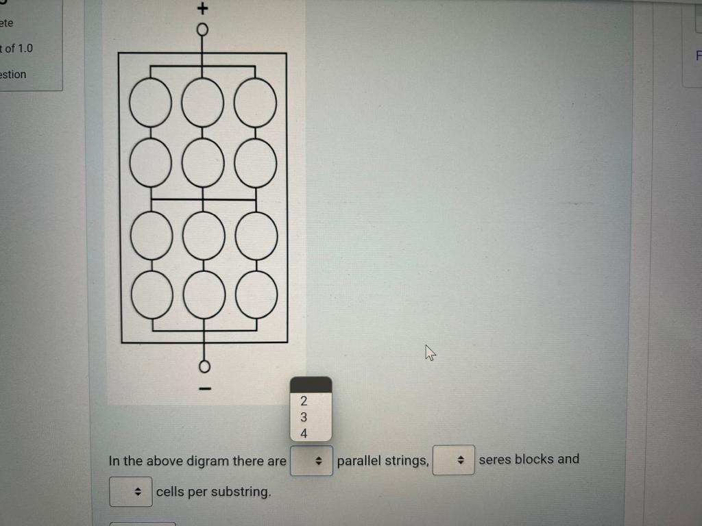 Solved In the above digram there are parallel strings, seres | Chegg.com