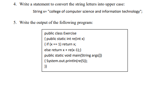 Solved 4. Write a statement to convert the string letters | Chegg.com Solved 4. Write a statement to convert the string letters | Chegg.com