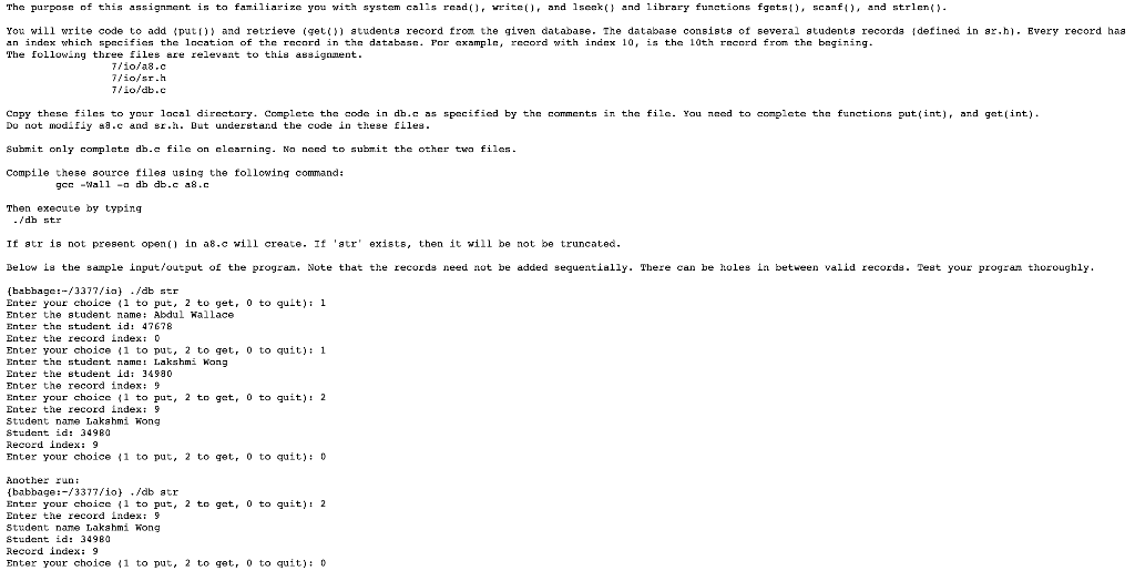 The purpose of this assignment is to familiarize you | Chegg.com