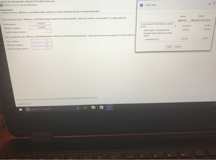 Solved Consider the following data collected for Durable, | Chegg.com