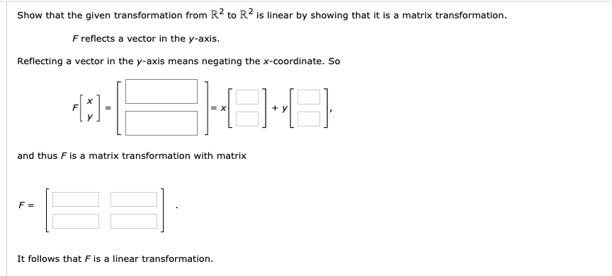 Solved Show that the given transformation from R2 to R2 is | Chegg.com