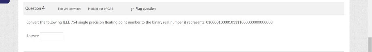 Solved Convert the following IEEE 754 single precision | Chegg.com
