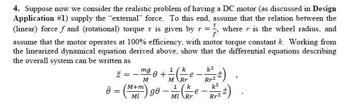 DC Motor with Load A common application of control | Chegg.com