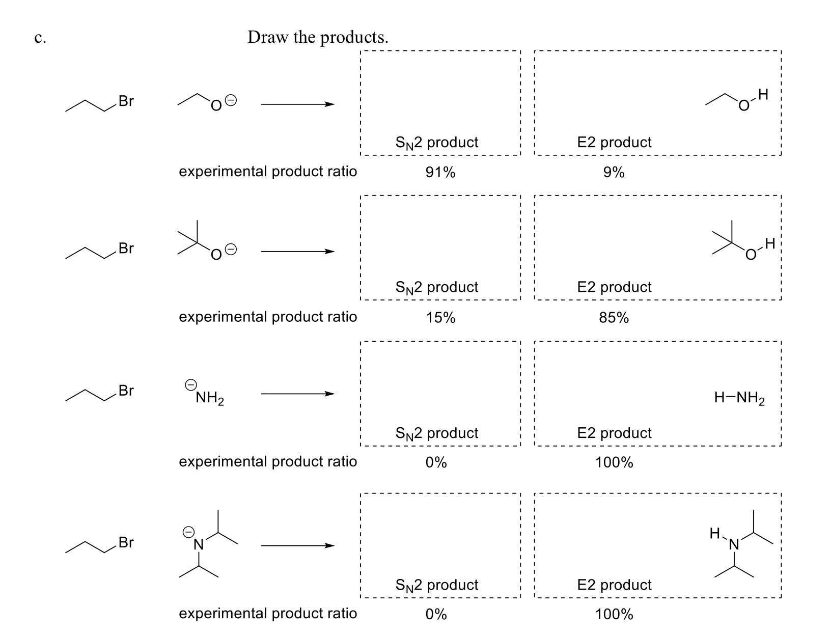 c.Draw the products.∼Br∼Br∼Br∼Brexperimental product | Chegg.com