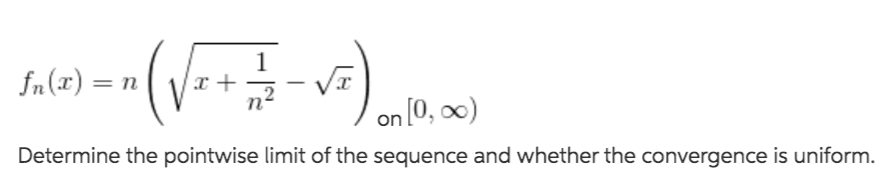 Solved Soko) = -(V=++va) albo Determine the pointwise limit | Chegg.com