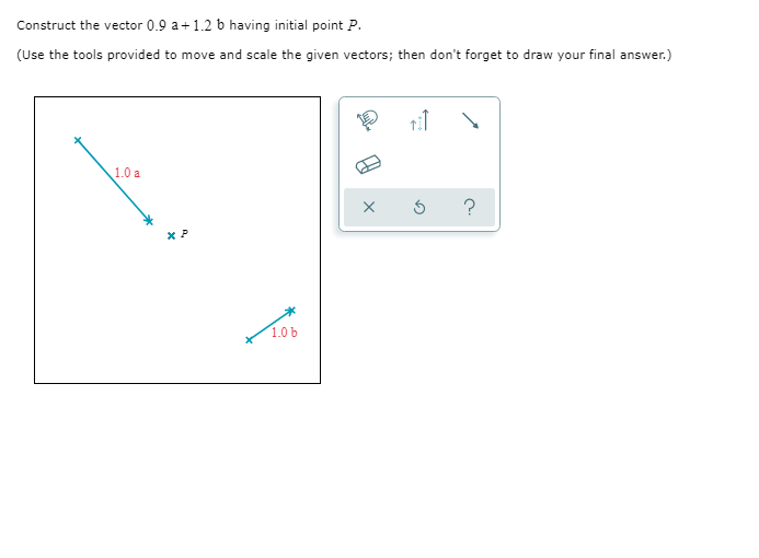 Solved Construct the vector 19 a-0.7 b having initial point | Chegg.com