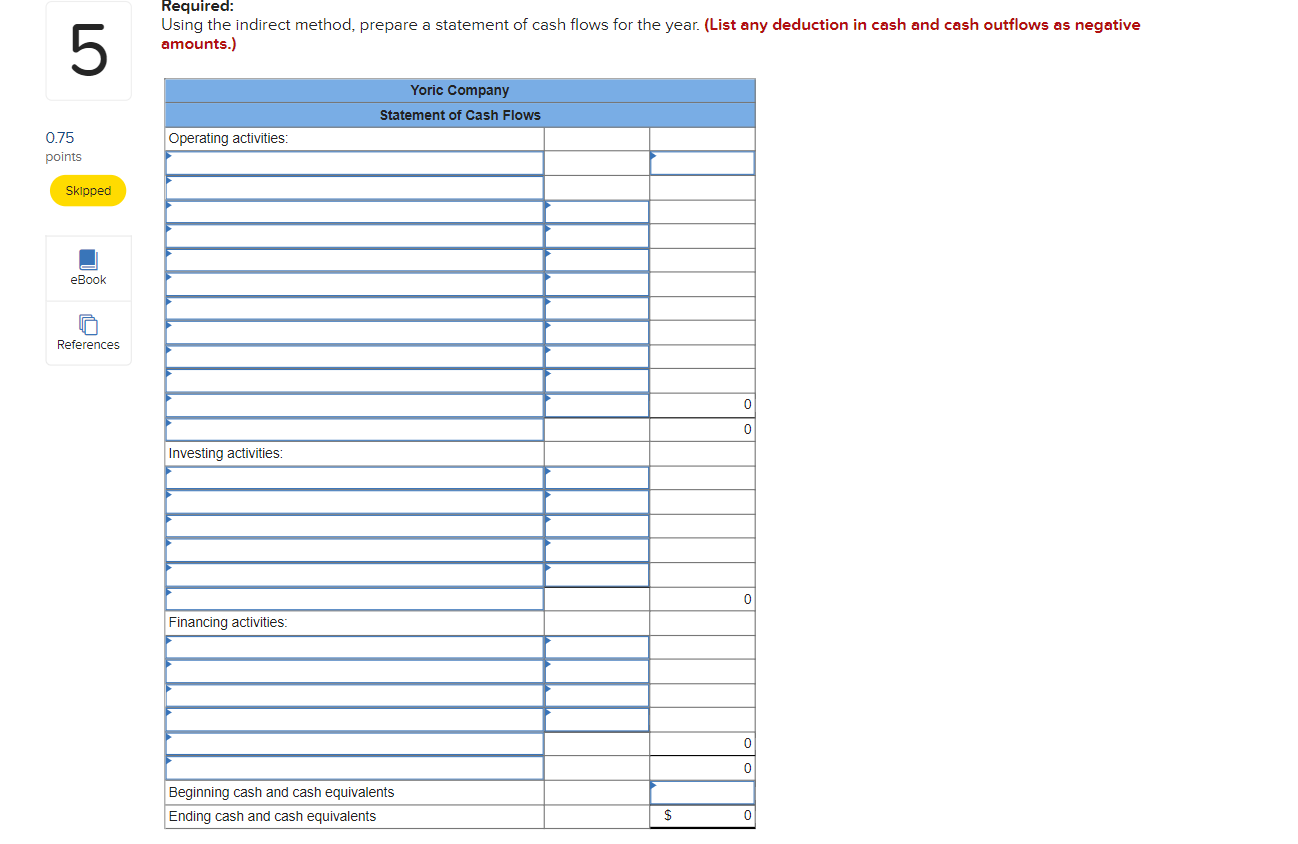 Solved Problem 15-11 (Algo) Missing Data; Statement of Cash | Chegg.com