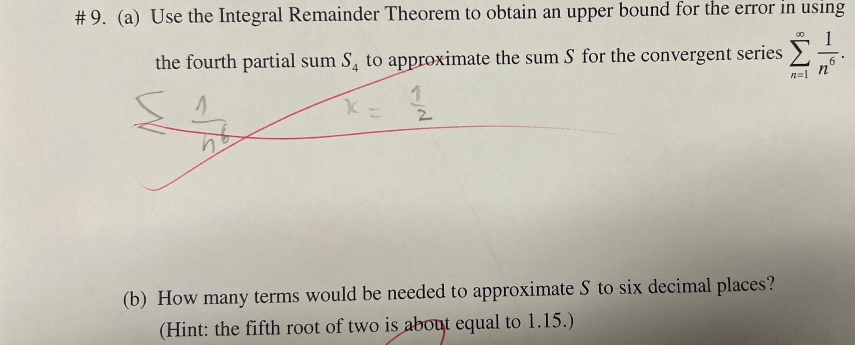 Solved (a) Use the Integral Remainder Theorem to obtain an | Chegg.com