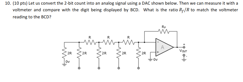 Solved 10. (10 pts) Let us convert the 2-bit count into an | Chegg.com