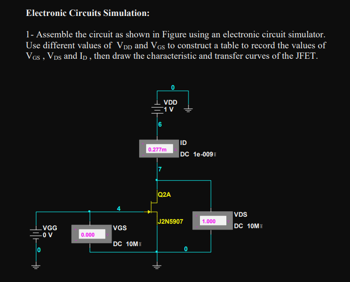 Solved Electronic Circuits Simulation: 1- Assemble the | Chegg.com