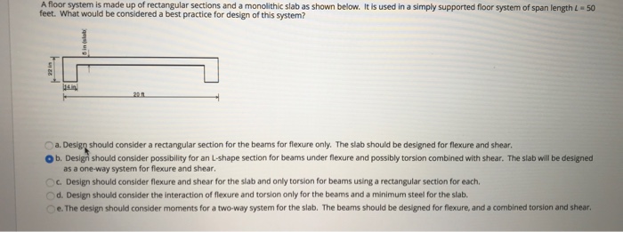 Solved A floor system is made up of rectangular sections and | Chegg.com