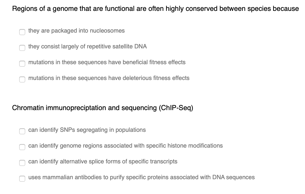 Solved Regions of a genome that are functional are often | Chegg.com