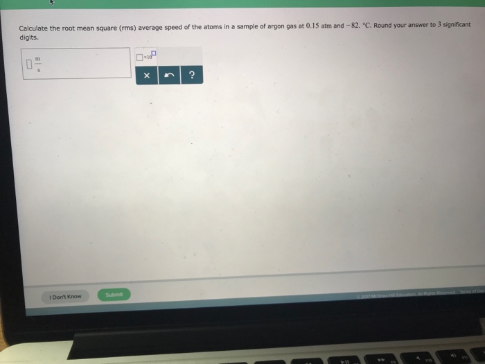 Solved Calculate the root mean square (rms) average speed of | Chegg.com