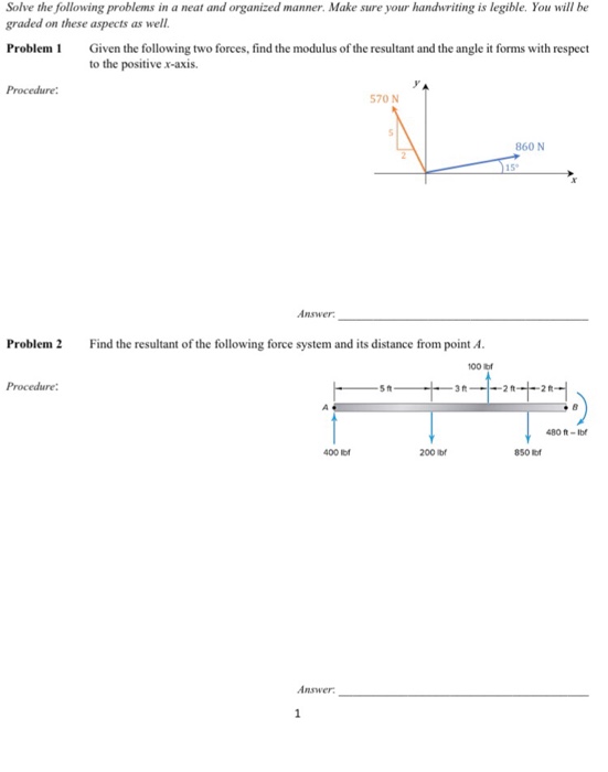Solved ENGR-A110 HWS Name: Given the beam subject to the | Chegg.com